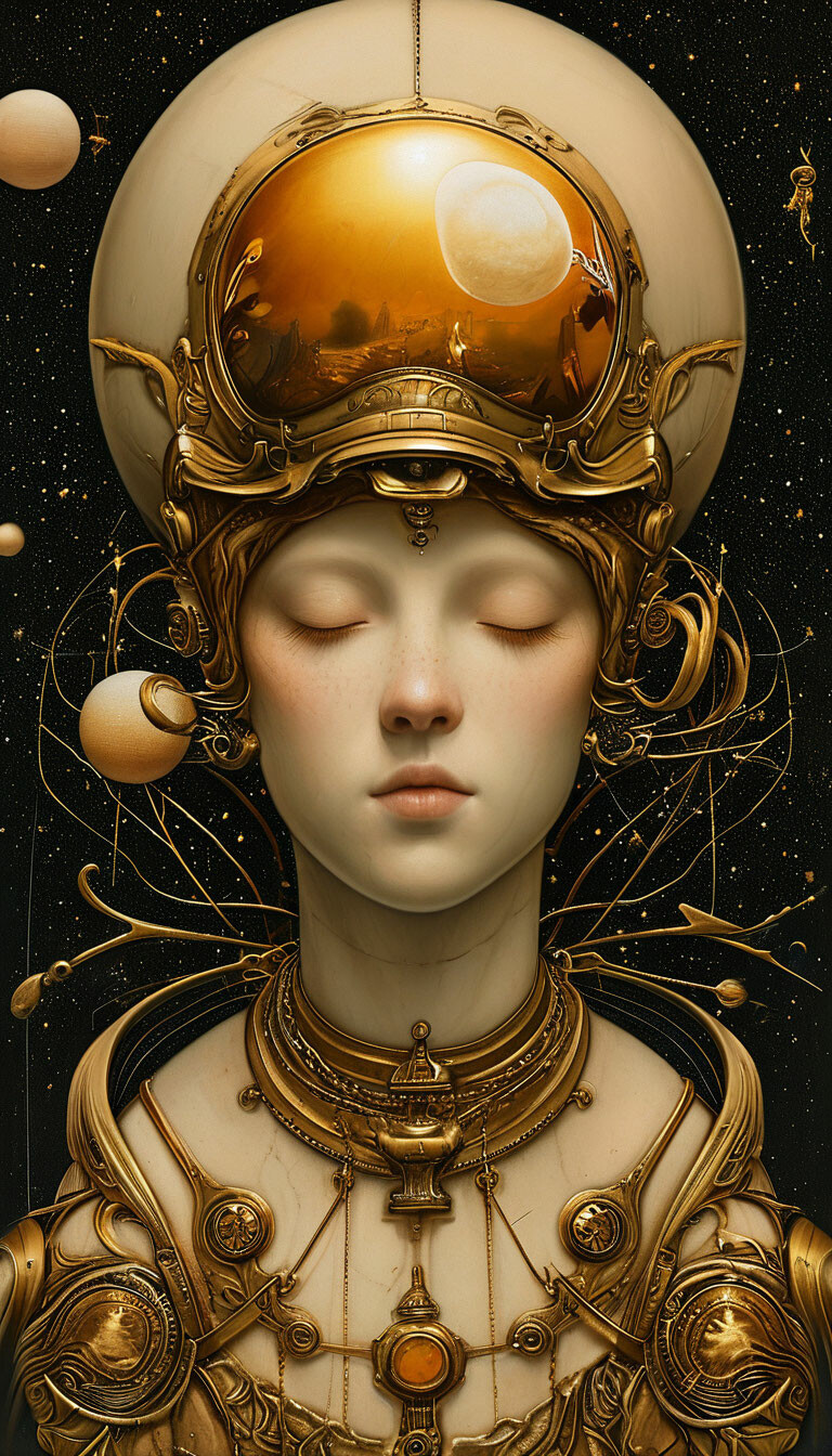 "Michael Parkes Shut up, emptiness A new level, space mud, golden ...