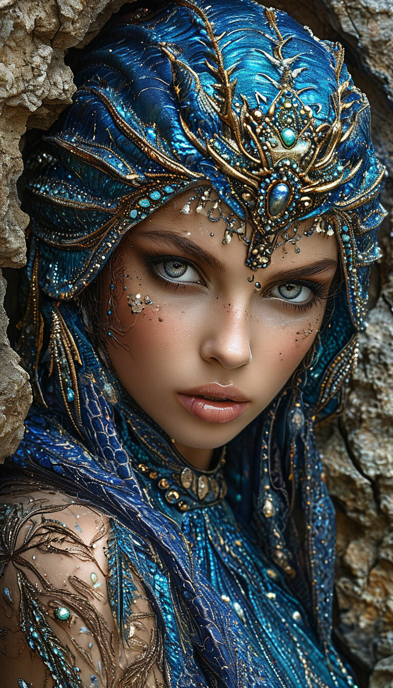 fabulous underground creature, shy, trying to hide, mesmerizing ...