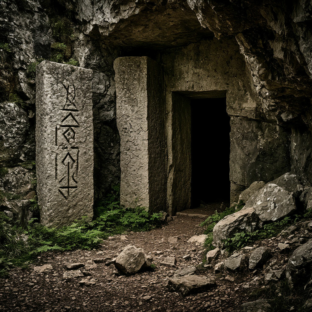 "The cave rune" — image created in Shedevrum