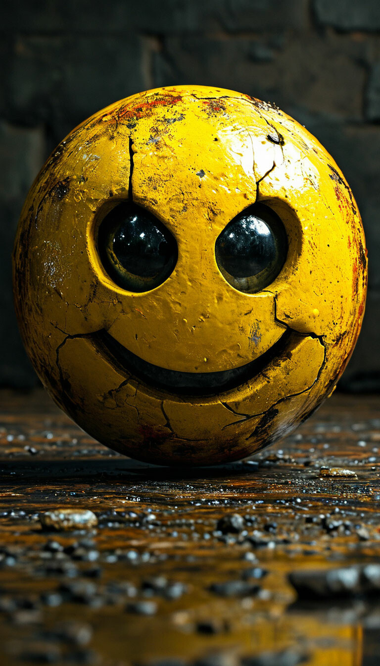 "A radioactive smiley face." — image created in Shedevrum