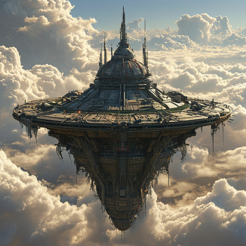 "Vadim's Stalker Base floating in the air in the atmosphere. There are ...
