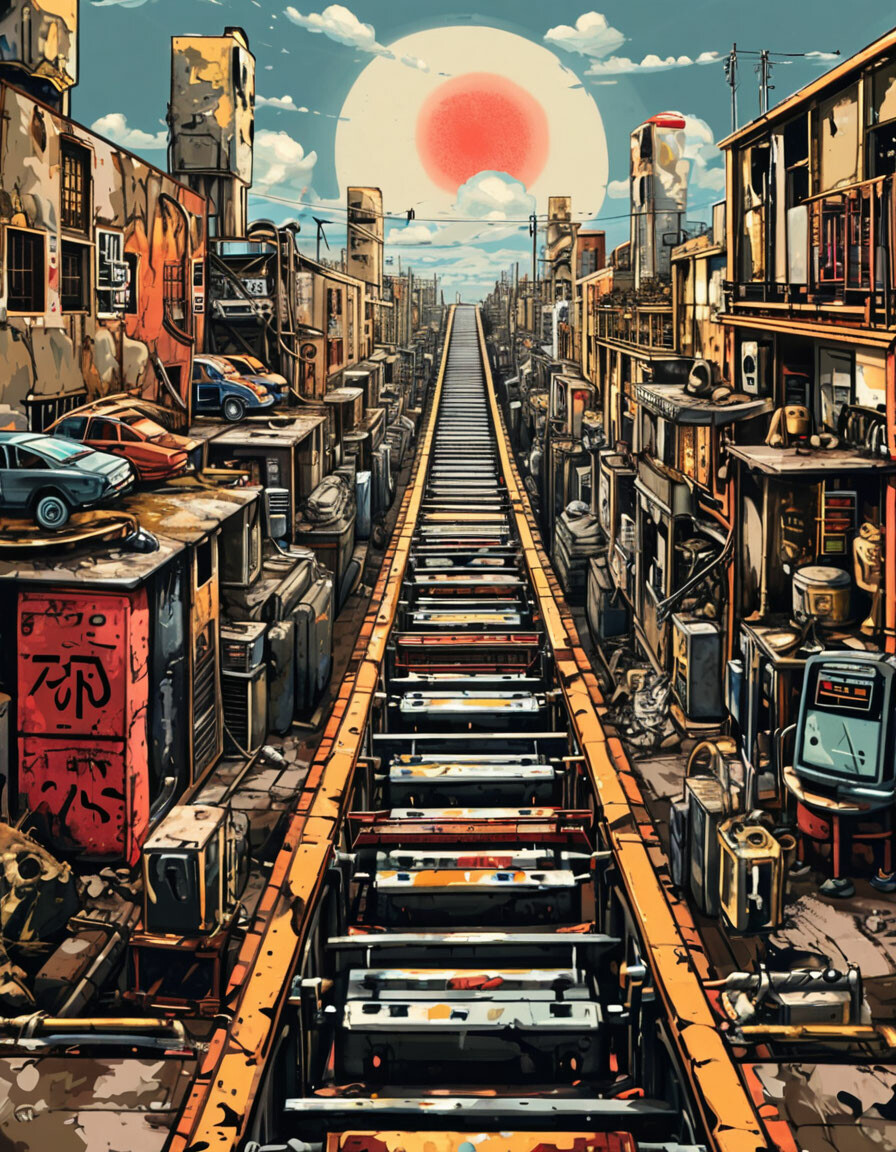 «Tsungzwang the human, conveyor belt of senseless greed, surrealism, in ...
