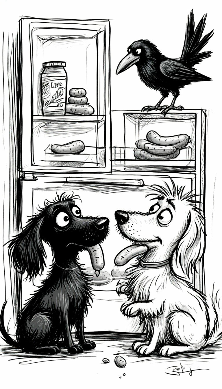 "We ate too much... Sketching with gray soot, humor,caricature ...
