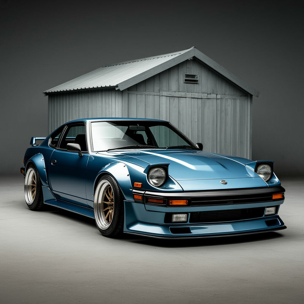 "Sheds Only Photo Advertisement On A Gray Background - Nissan 280ZX ...