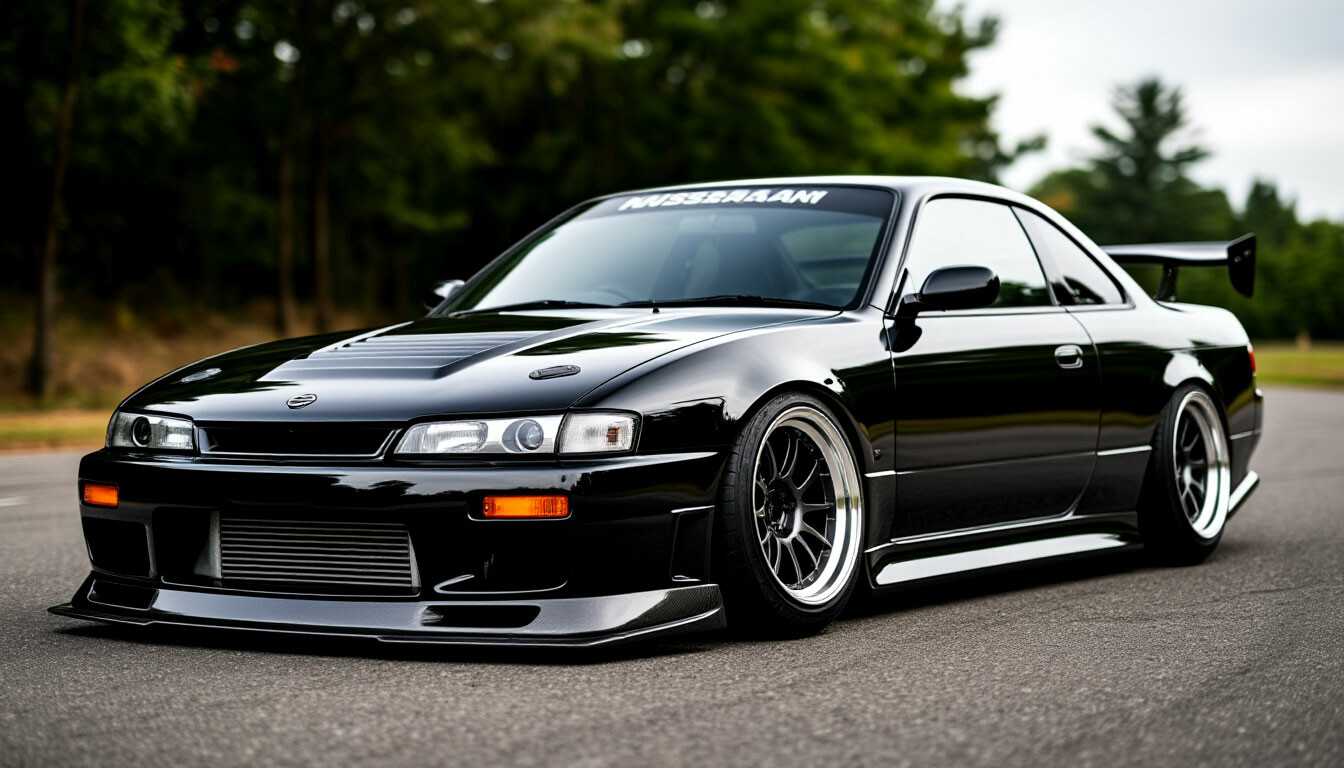 "Nissan silvia S14 Coupe hard tinted 100% understated camber BBS rims ...
