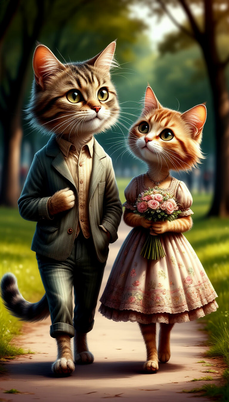 "🐈‍⬛ An anthropomorphic skinny skinned cat with a fluffy muzzle in ...