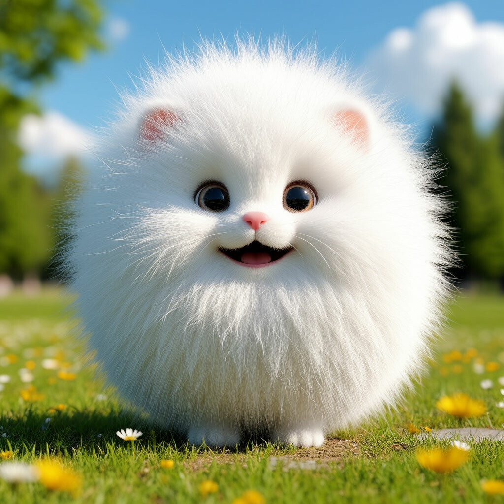 "White fluffy something 5d reality photo ,funny,funny,beautiful,airy ...