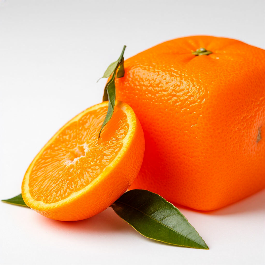 "!COPY THIS PROMT! A square orange, a cube orange, and THAT's IT, it's ...