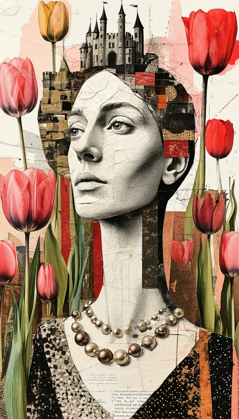 contemporary ink art + collage + applique other people's letters simple ...