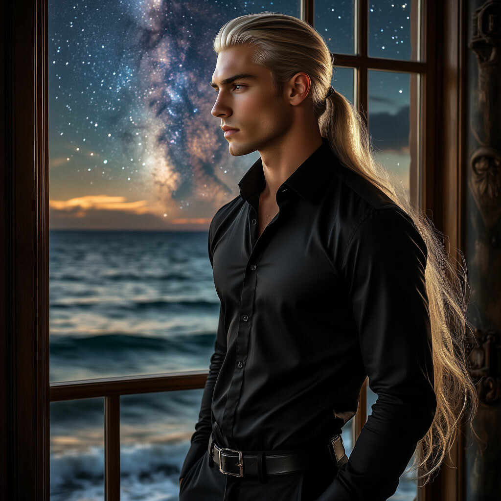 "Digital photo, realistic, man of heavenly beauty, 29 years old, narrow ...