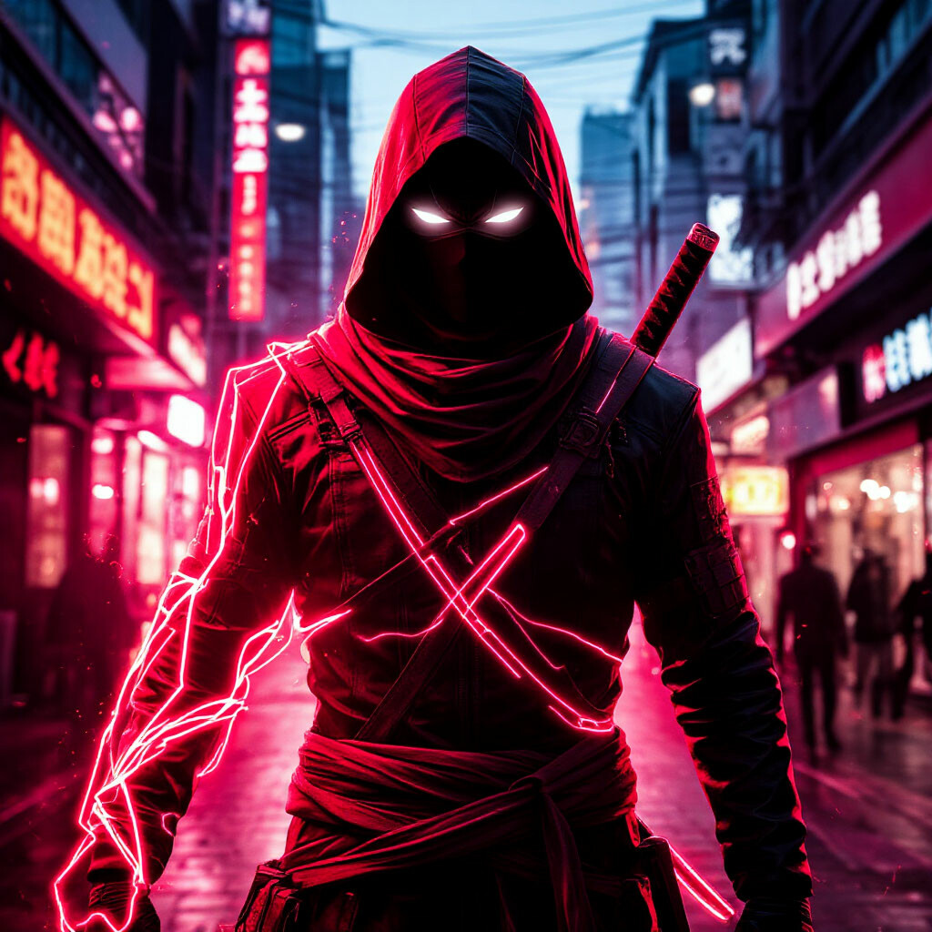 "Solo leveling neon colors red + white Copying ninja quality is an ...