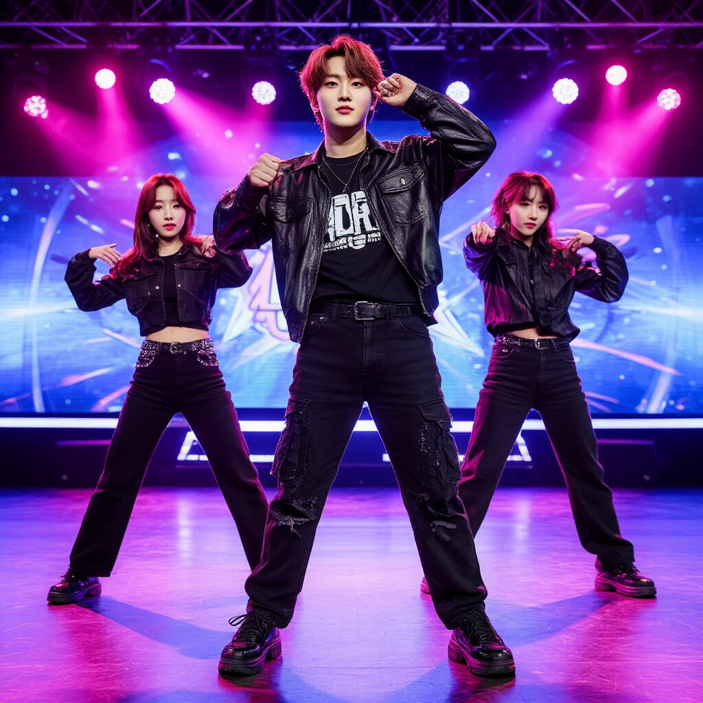 "APT APT MUSIC DANCE K-pop" — image created in Shedevrum