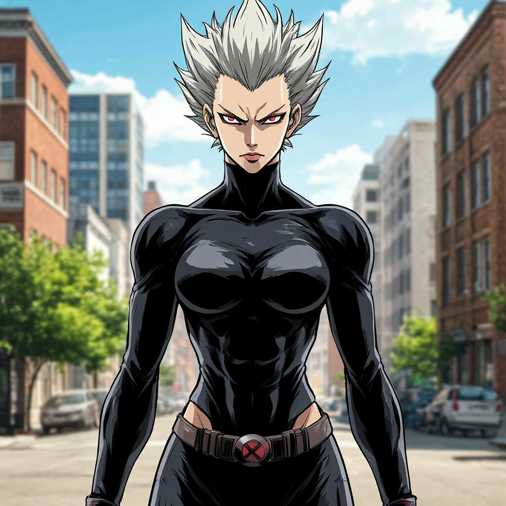 "The female version of Garou" — image created in Shedevrum