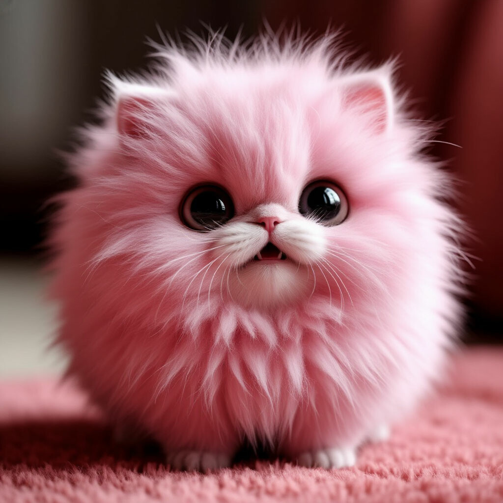 "Fluffy!" — image created in Shedevrum