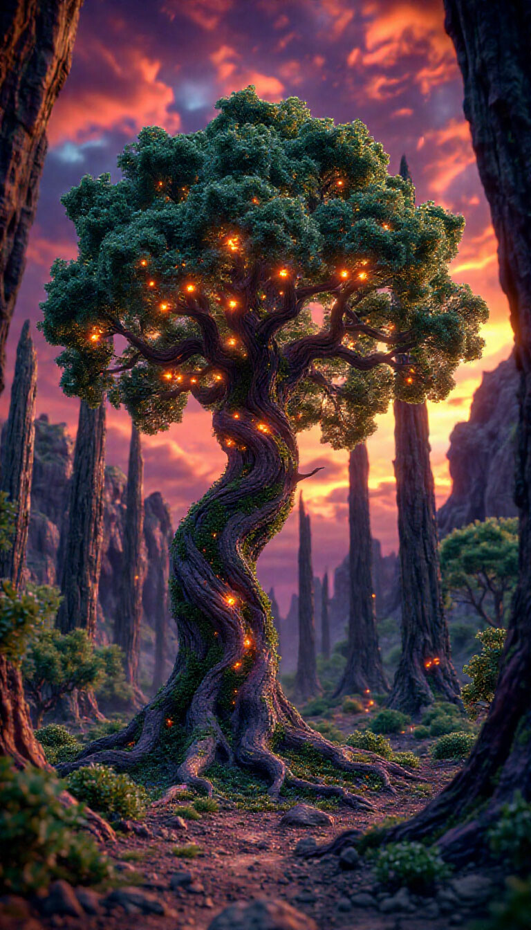 "The glowing battery tree on an alien planet is beautiful, a ...