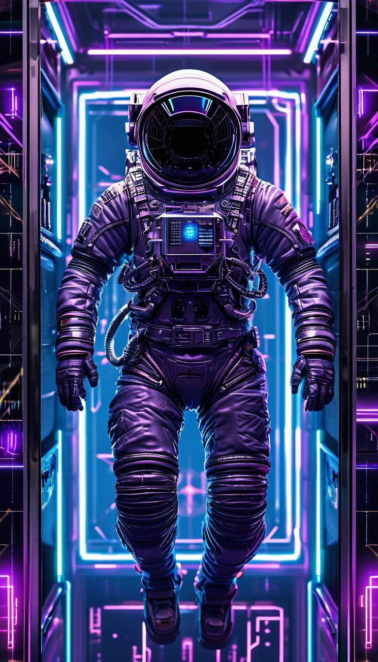"A cyber-astronaut in a parallel dimension. A mechanical traveler ...