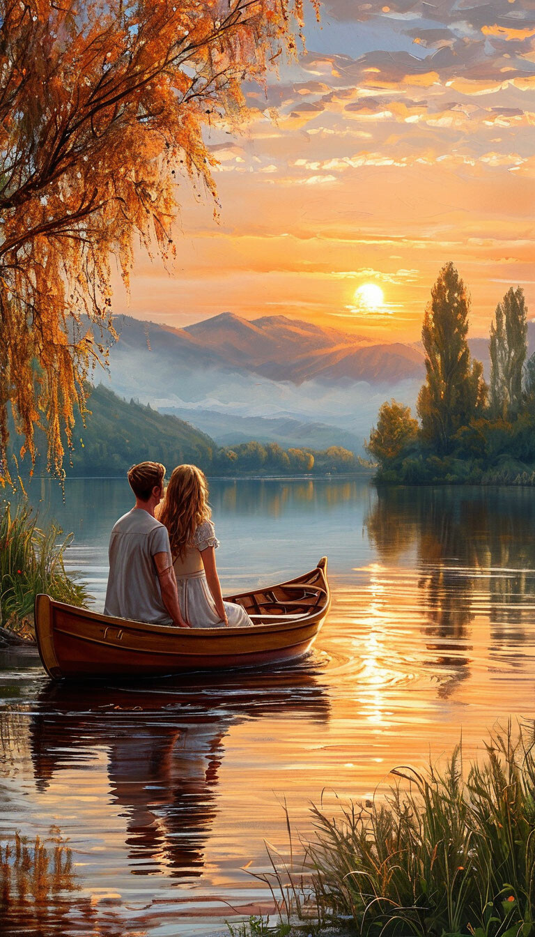 "Lada and Perun are contemplating a romantic sunset, deep pleasure ...