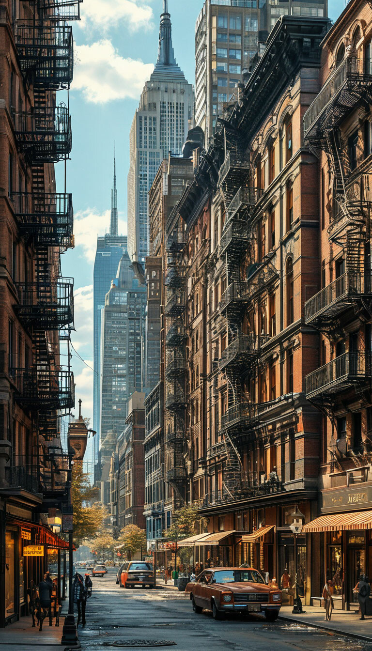 an 8k HD new york city block …" — image created in Shedevrum