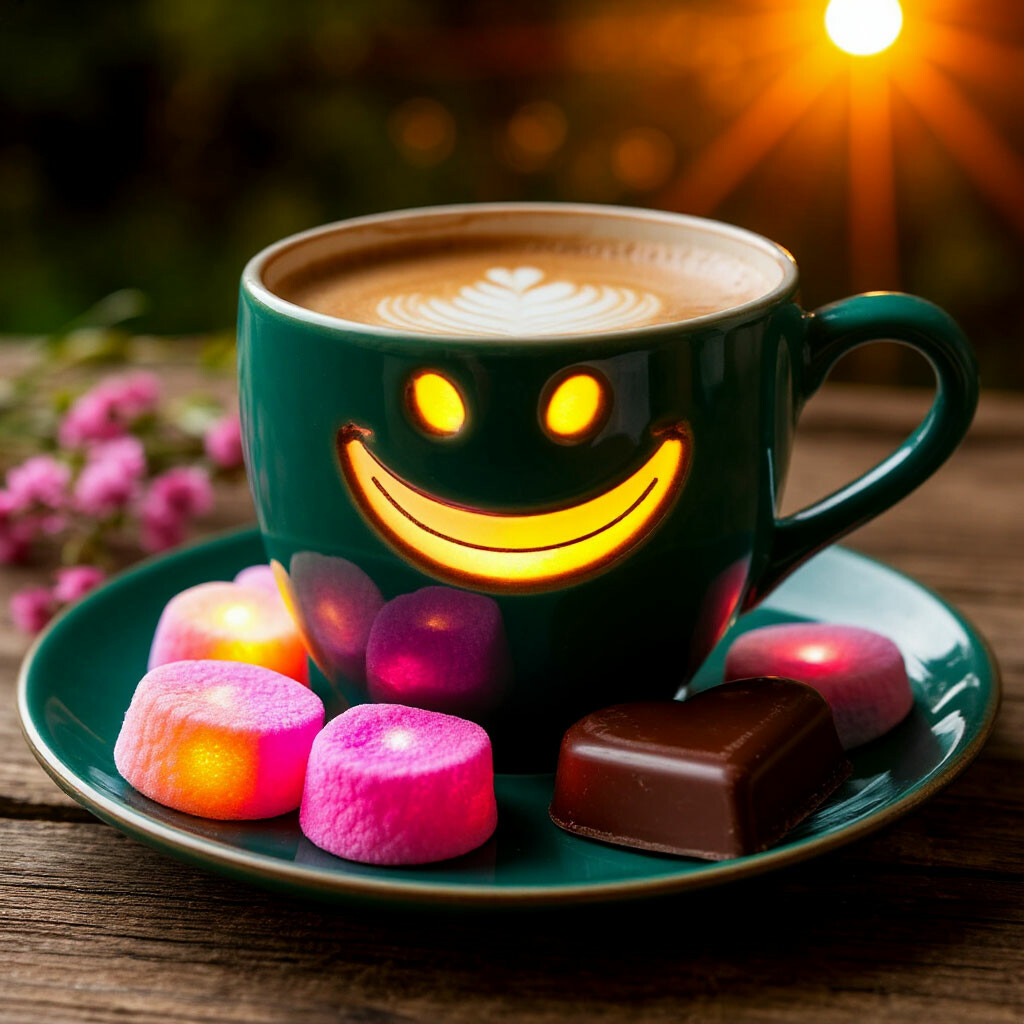 "Good morning Sunrise Surrealism. Coffee made of smiles and laughter.In ...