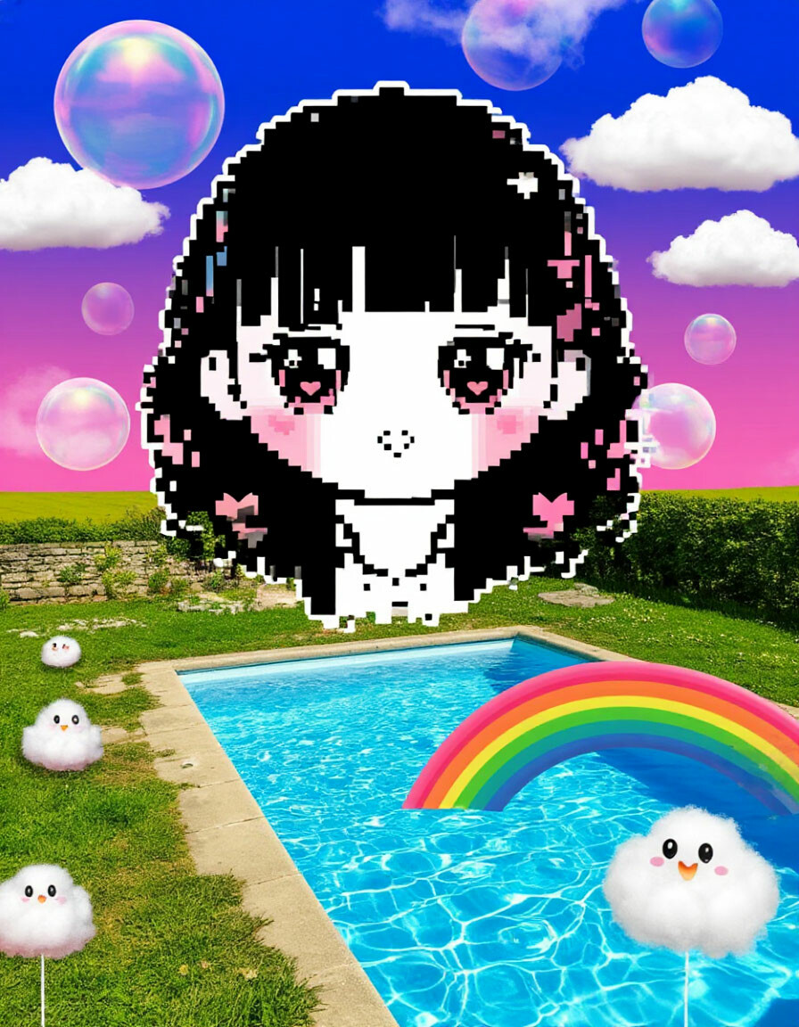 "〰️🫟〰️ dreamcore. Icons. black clouds.cute. The sticker is a glitch art ...