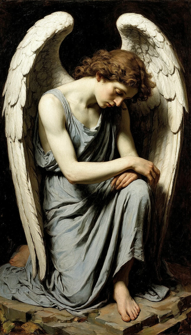 "The Grieving Angel Mikhail Alexandrovich Vrubel * Painting, 1890 ...