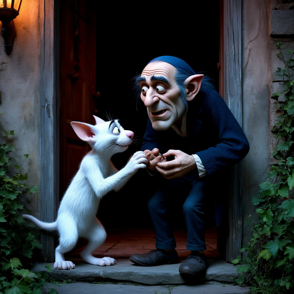 "Gargamel got drunk and dragged me home. Gargamel stands at night on ...