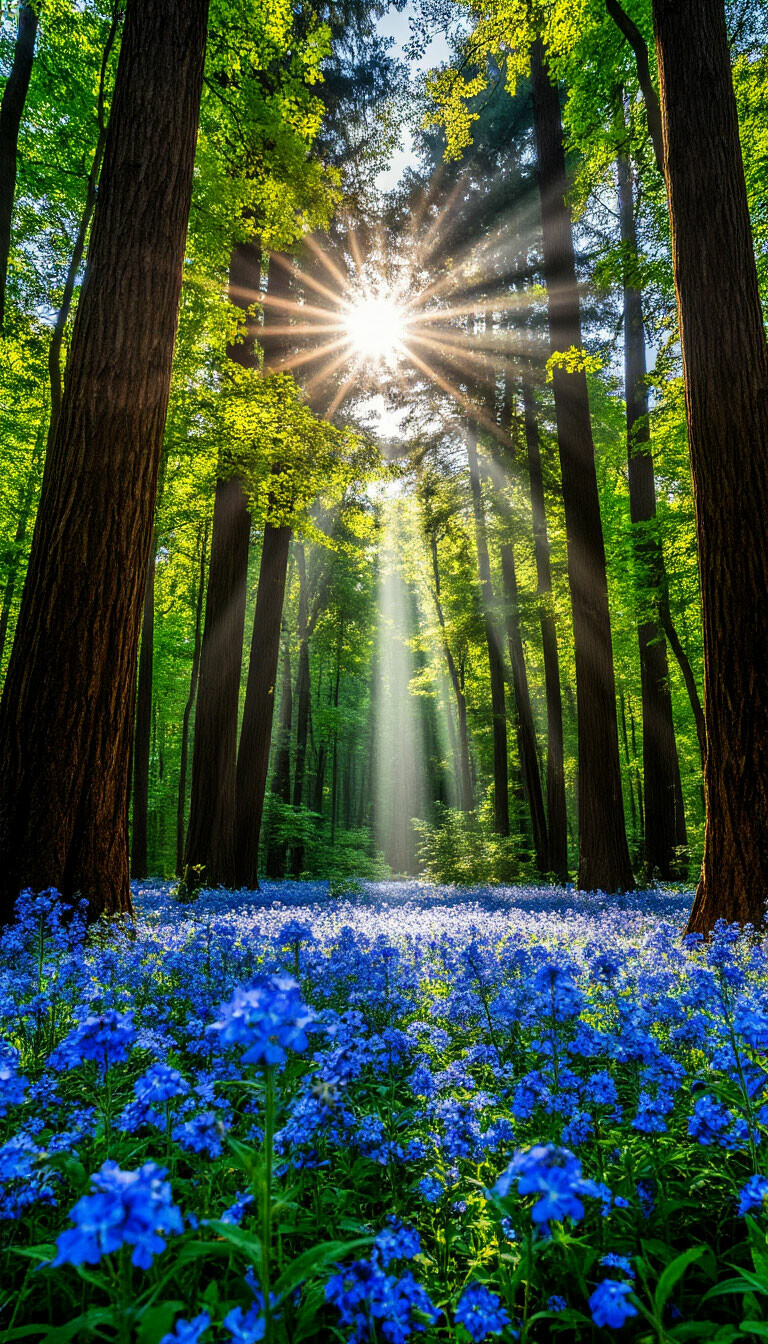 «☀️Sammer, sunny and warm, beautiful blue flowers, esthetic, very ...