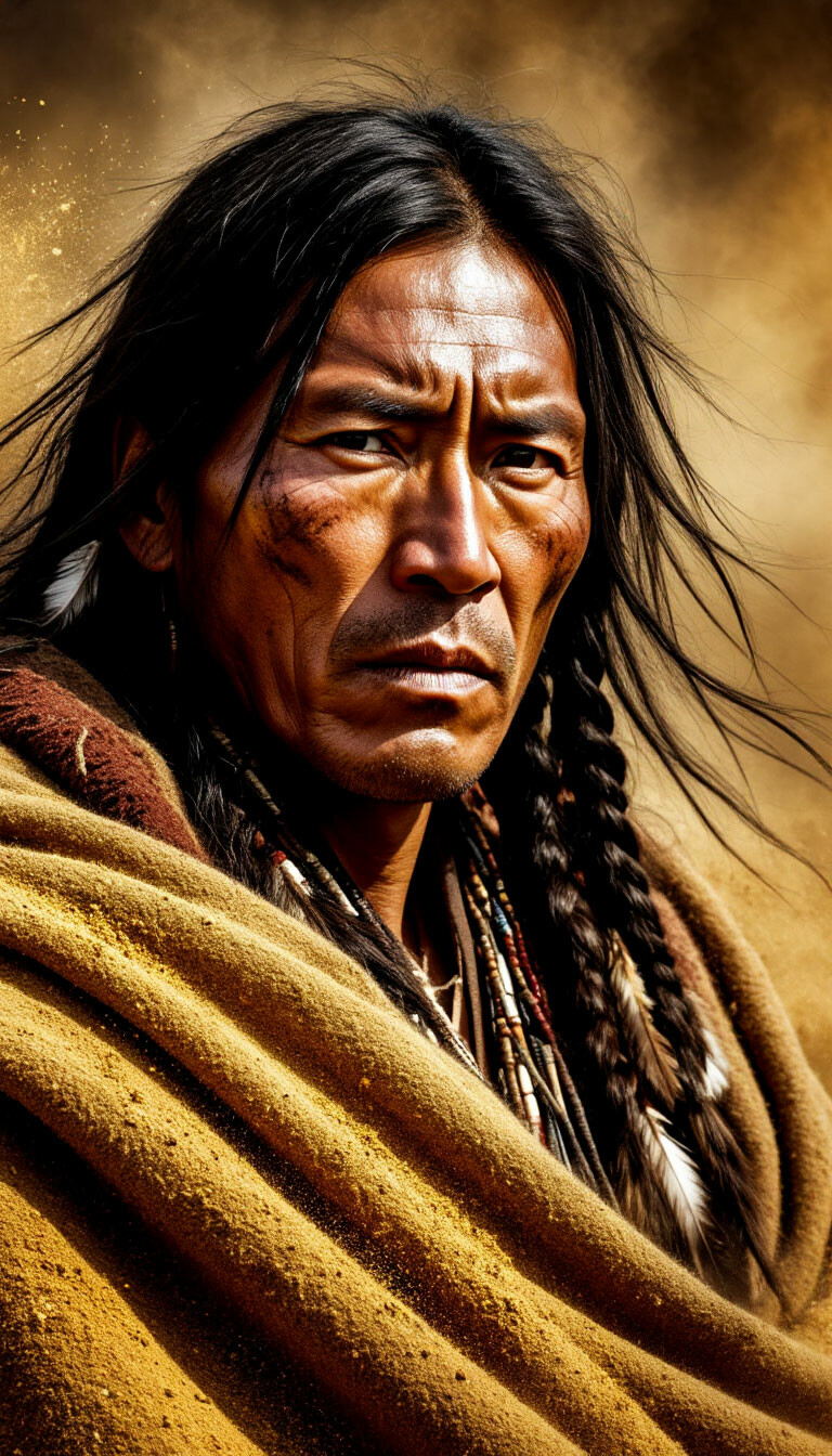 "@With A Sioux warrior in a blanket, the wise gaze of a brave warrior ...