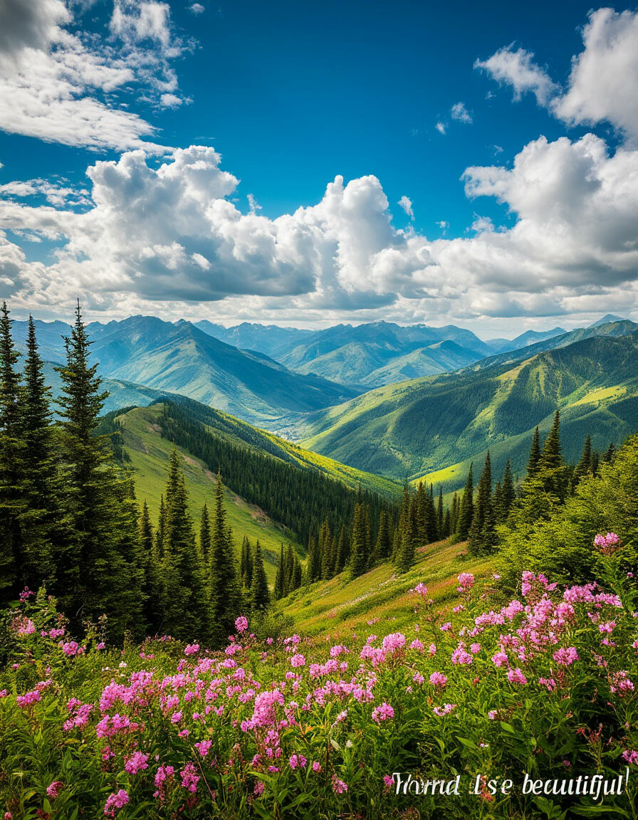 "The world is beautiful" — image created in Shedevrum