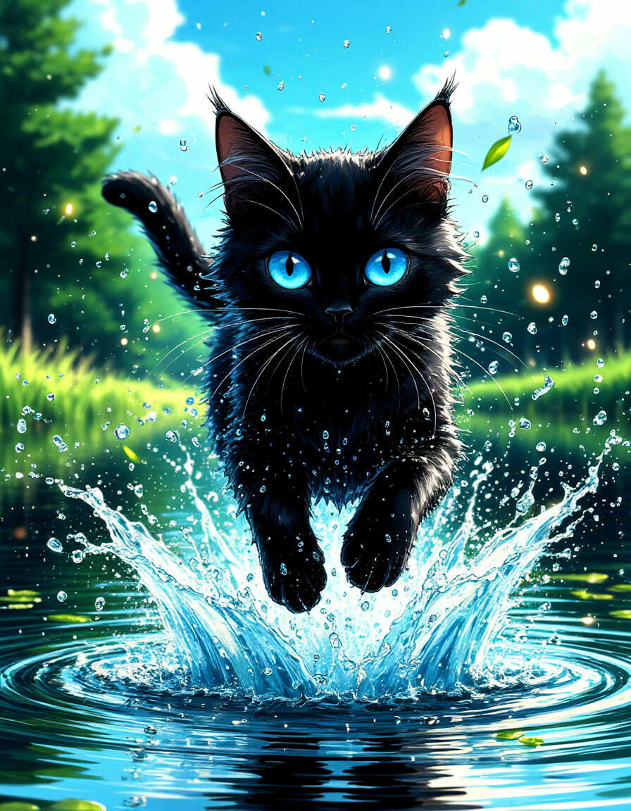 ". splashing water, falling off, slow motion, lots of water, splashing ...