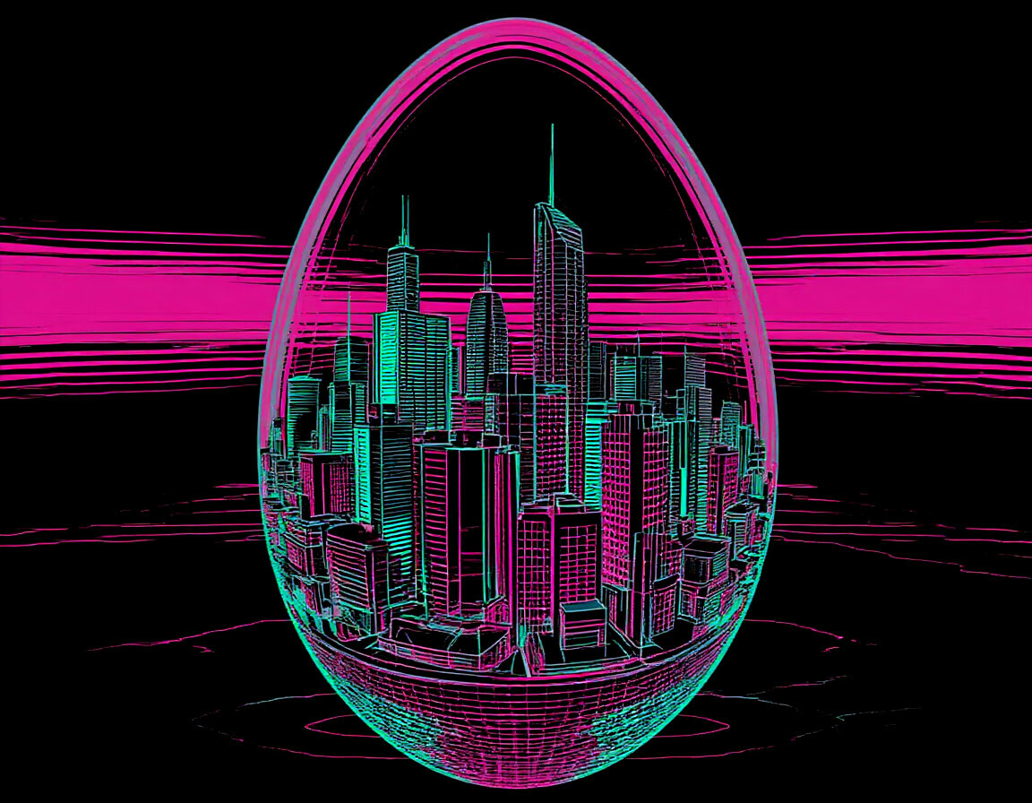 "Pixel, VHS drawing style, separation effect, black background, pink ...