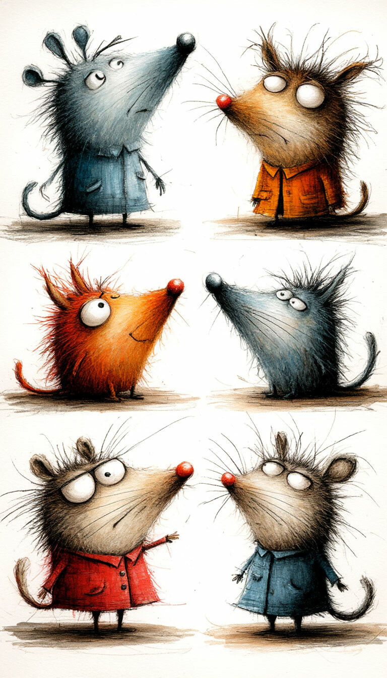 « трое чумазиков рисунок в стиле …» — картинка создана в Шедевруме