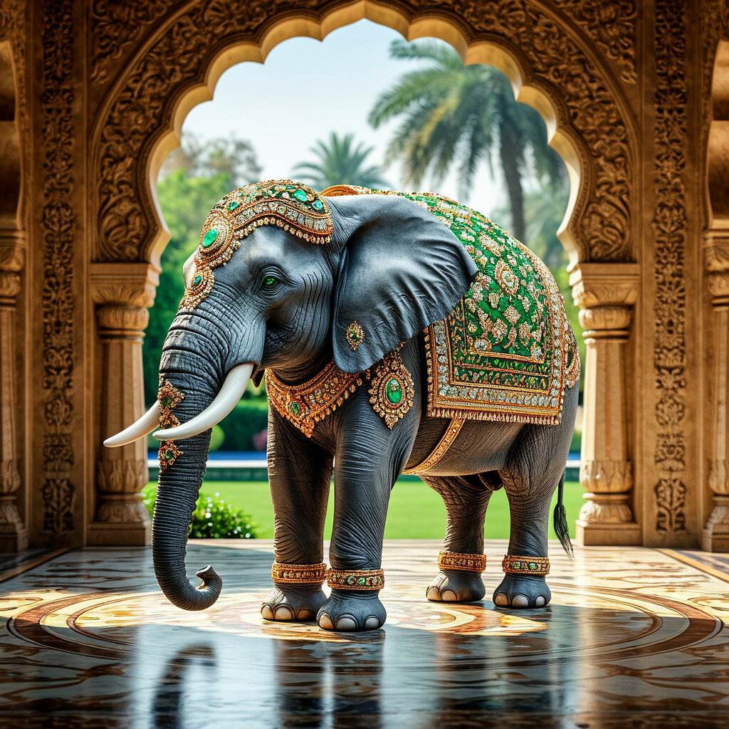 «🐳figurine of an elephant hobo turned upside down emeralds eyes ...