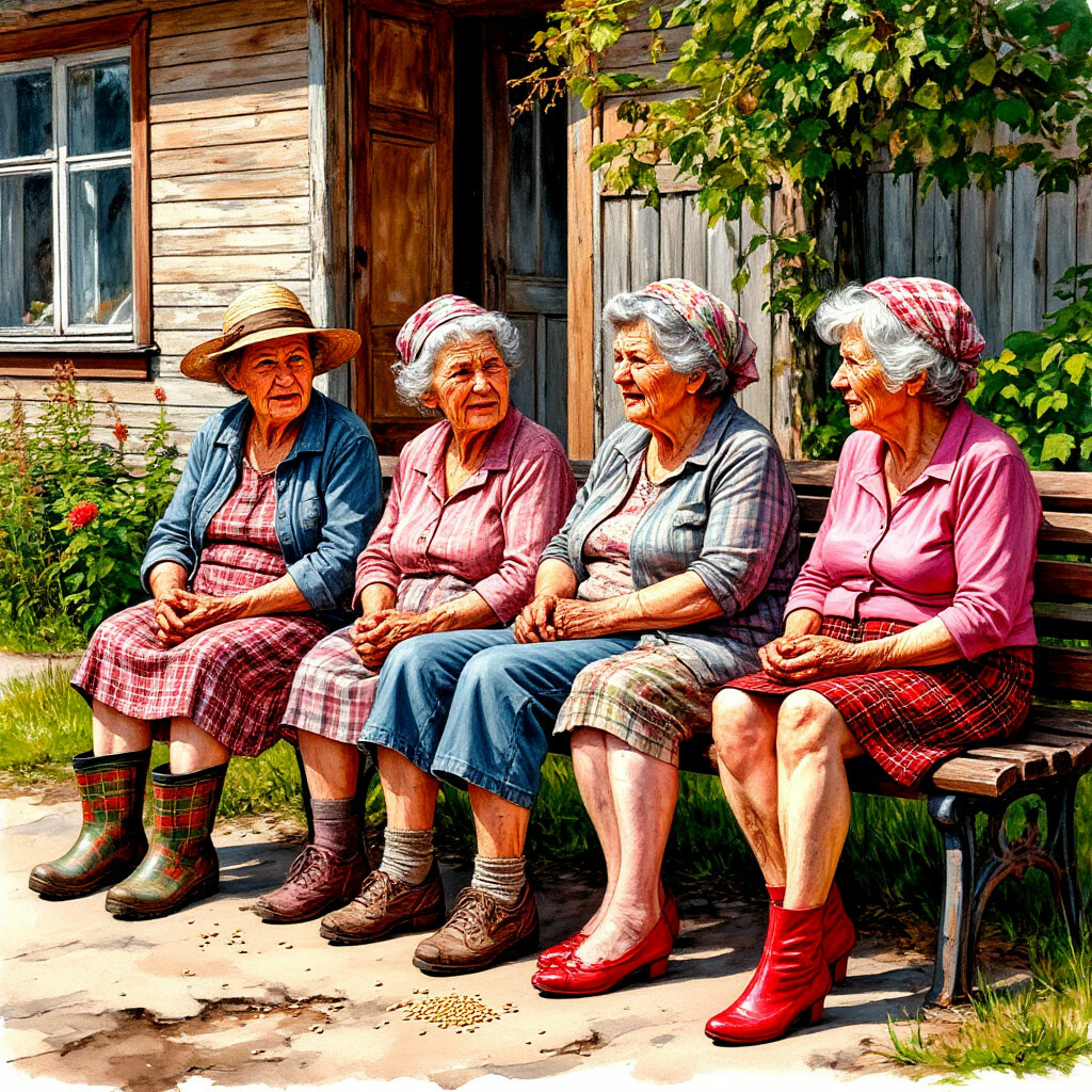 "Summer, heat, a cozy provincial courtyard, an old prefabricated house ...