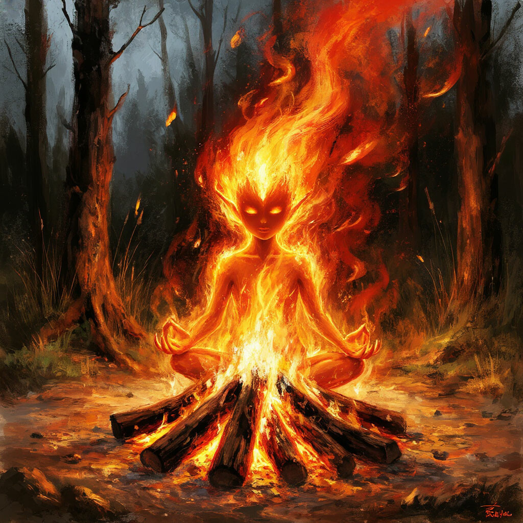 "Fabulous beautiful graceful tiny spirit of fire from the tongues of ...