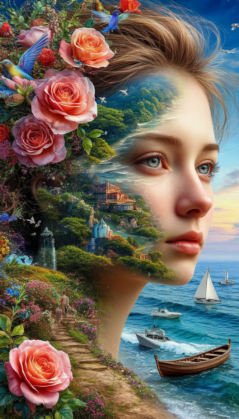 "Janis pro 7 B is in beta format.🌊⛵🏠🐦🌳🌹 In the style of Satoshi Tomizu ...