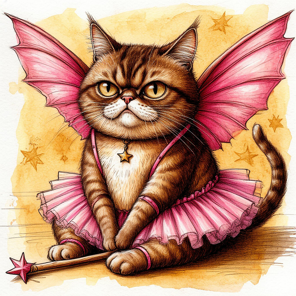 "Naive drawing with colored pencils watercolor naively caricatured ...