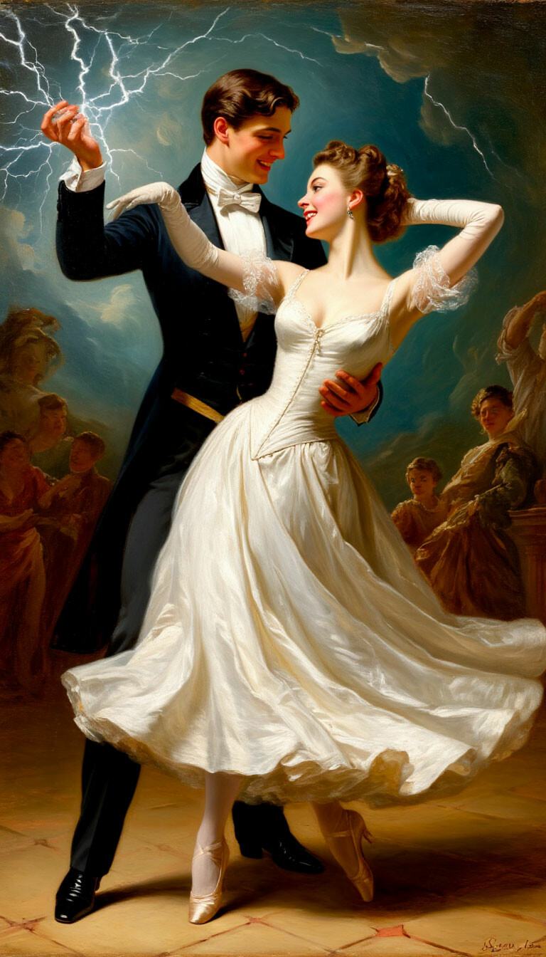 "THE COQUETTE Shooting lightning bolts of sight, With mute desperation ...