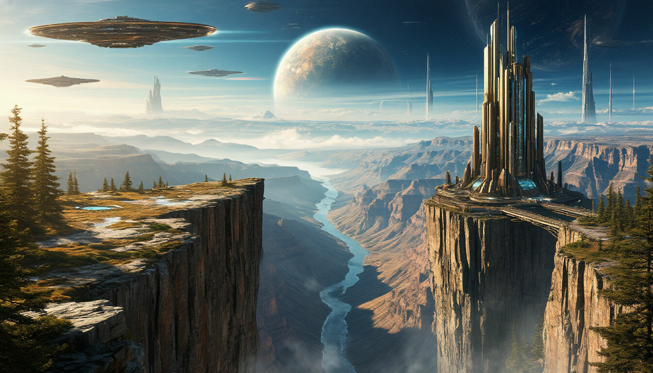 ". at the top of the mountain at the giant cliff with epic panoramic ...