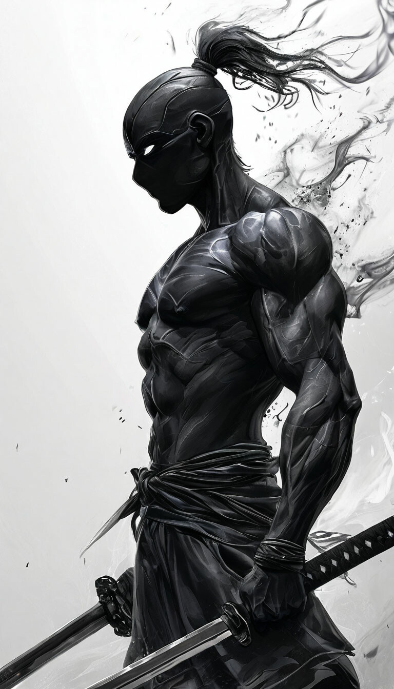 "🖤 Ninja Genji body aesthetics. …" — image created in Shedevrum