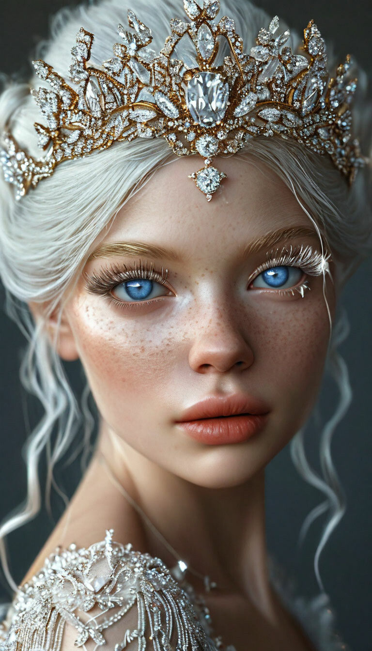 "🖤🌹🖤 Close up, 3/4, a photograph of an very beautiful albino woman ...