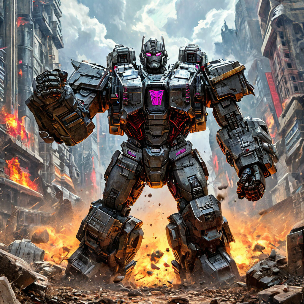"Megatron raised his hand up and yells "GOYDA!!!" Background: Cybertron ...