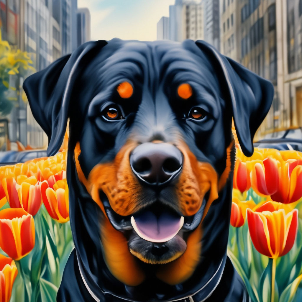 "The Rottweiler ate Rockefeller A host of tulips nerd art eroticstyle ...