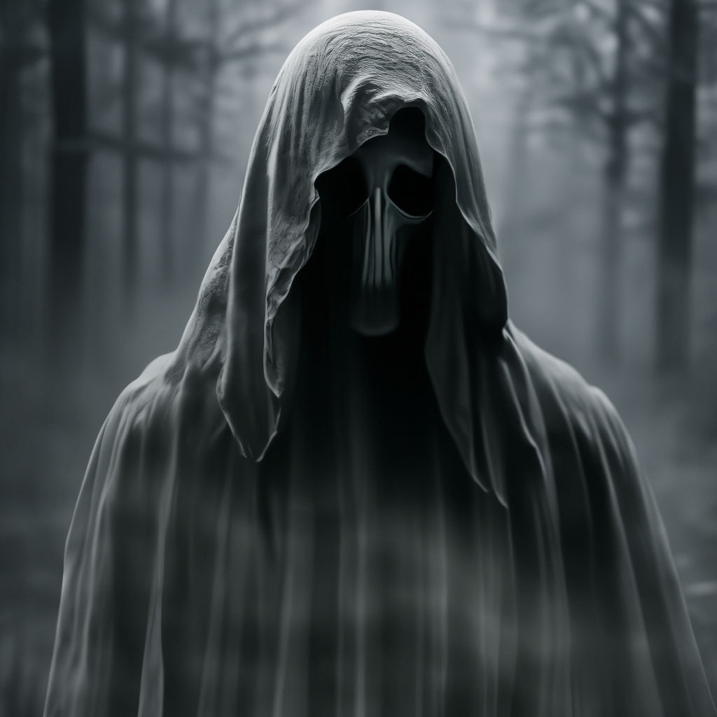 "Foggy ghost, grunge painting." — image created in Shedevrum