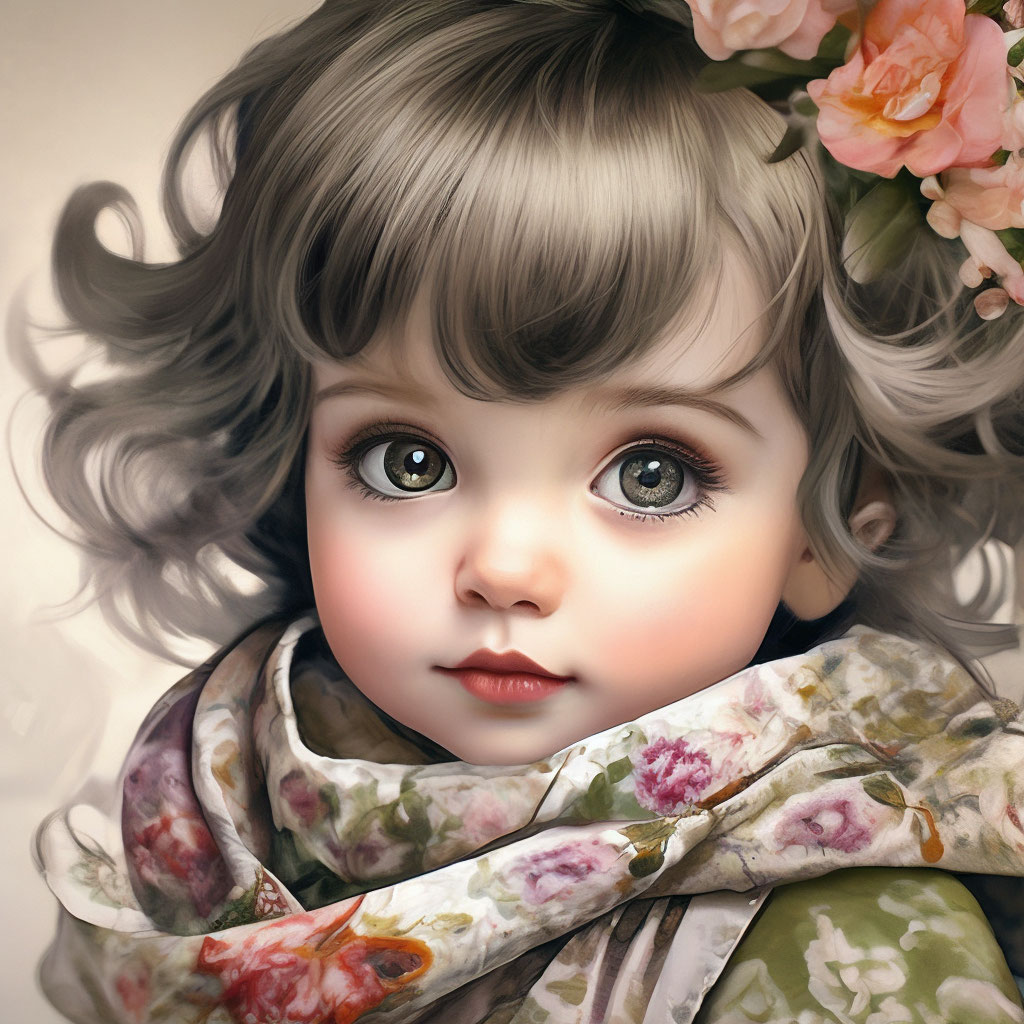 "Claudia. Claudia, girly, engraving + delicate watercolor + vector ...