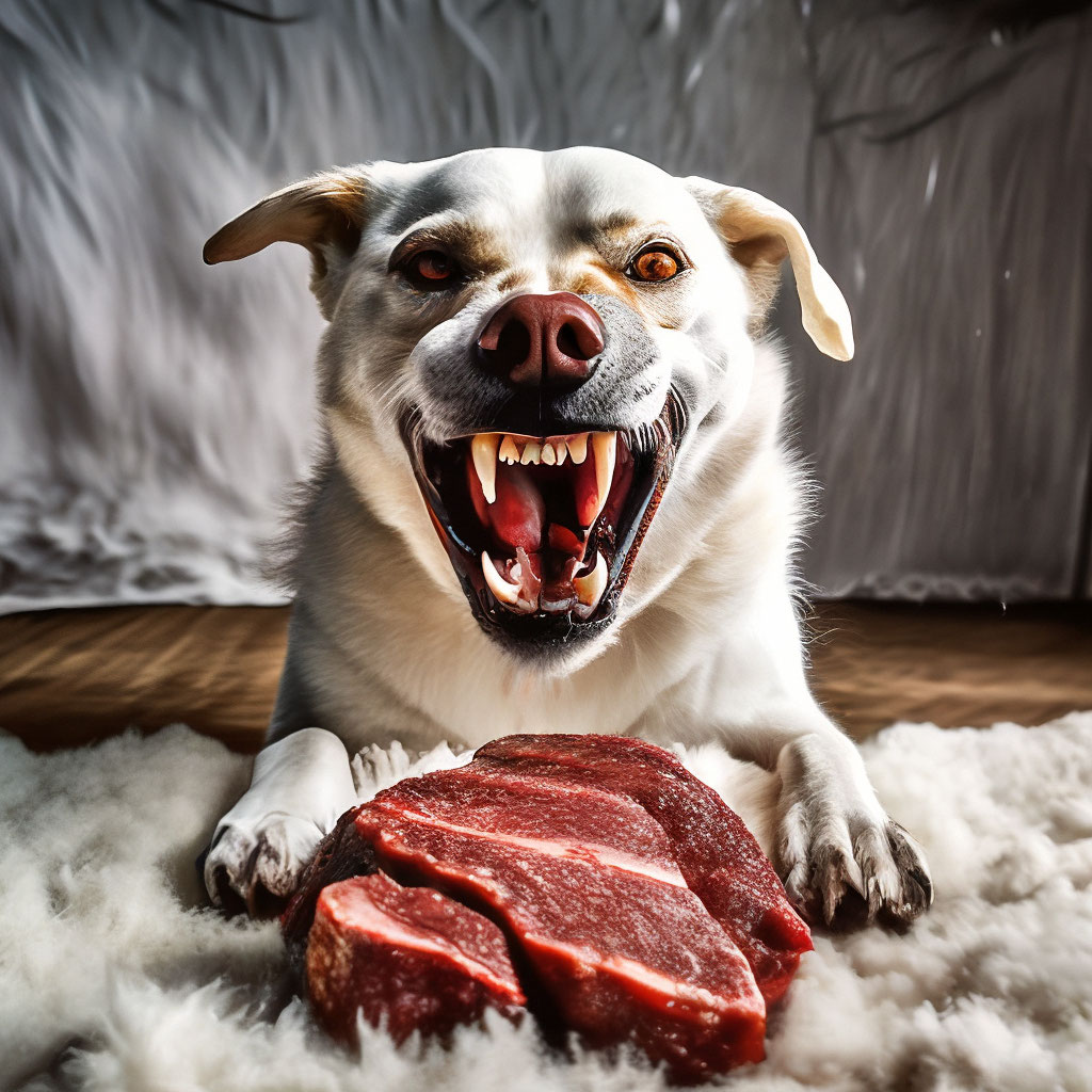 "Terrifying canine grin, growl, food aggression!!! the dog is very ...
