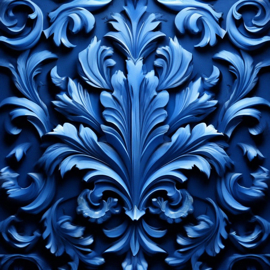 "Gzhel pattern, blue, light blue, colors, white background, symmetrical ...