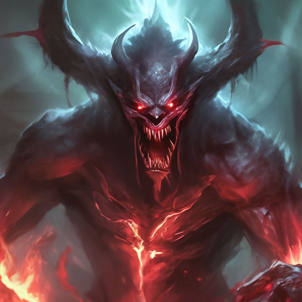 "Cursed demon" — image created in Shedevrum
