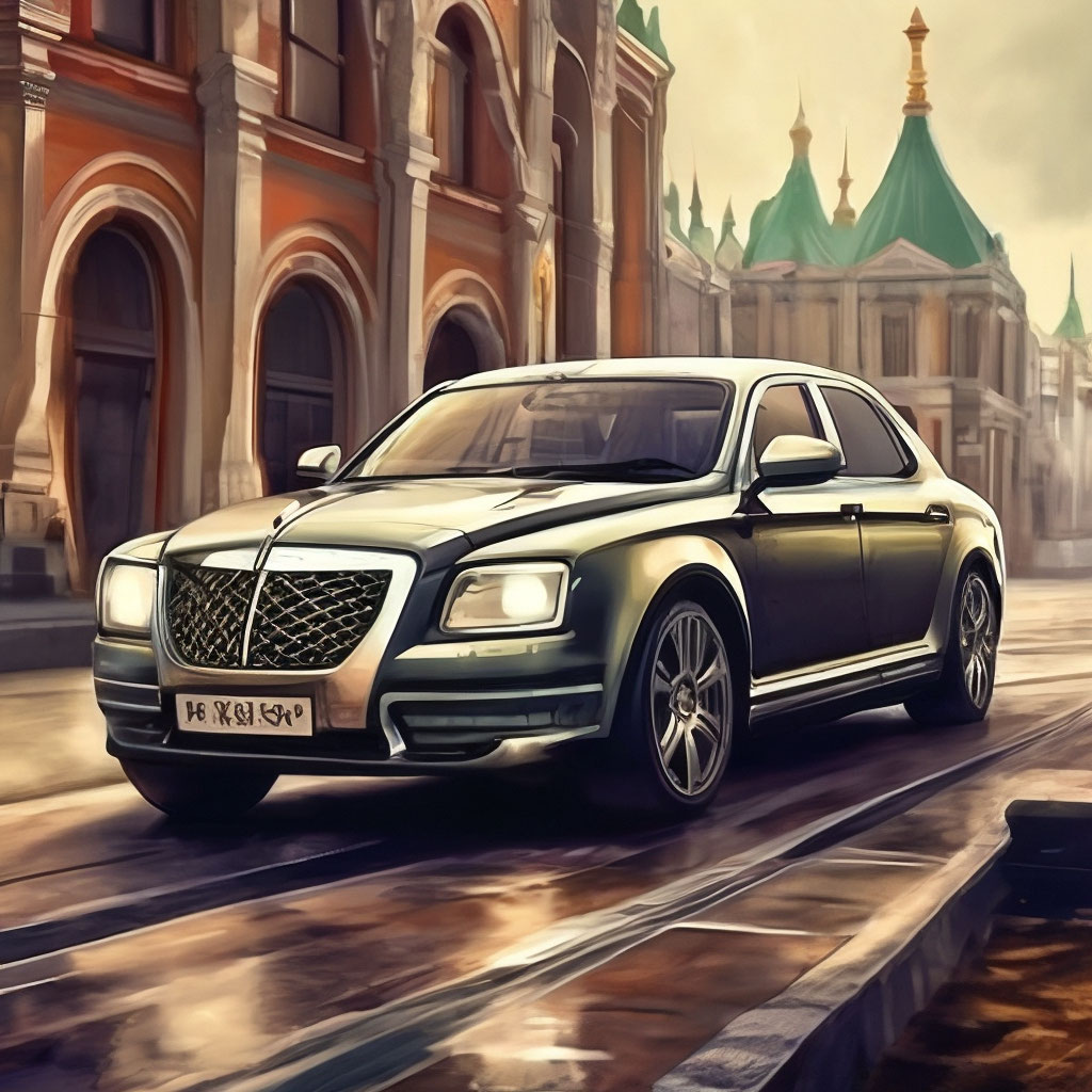 "Russian youth sedan, design based on Aurus car, elegant small c-class ...