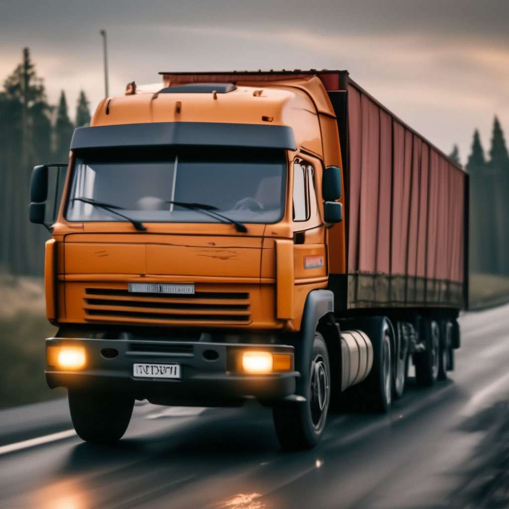 "KamAZ 54115 with Semi-trailer" — image created in Shedevrum